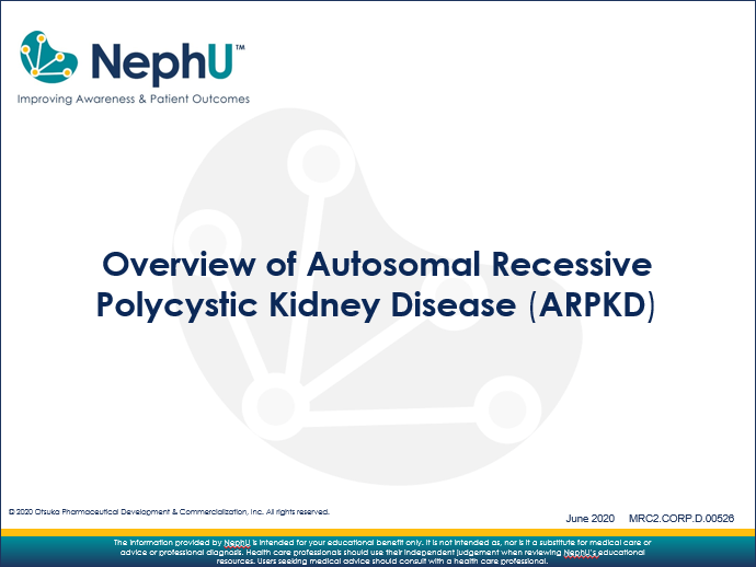 Autosomal Recessive Polycystic Kidney Disease (ARPKD) - NephU